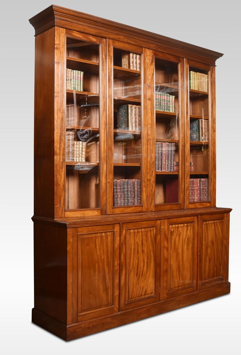 Figured Mahogany Library Bookcase at 1stDibs