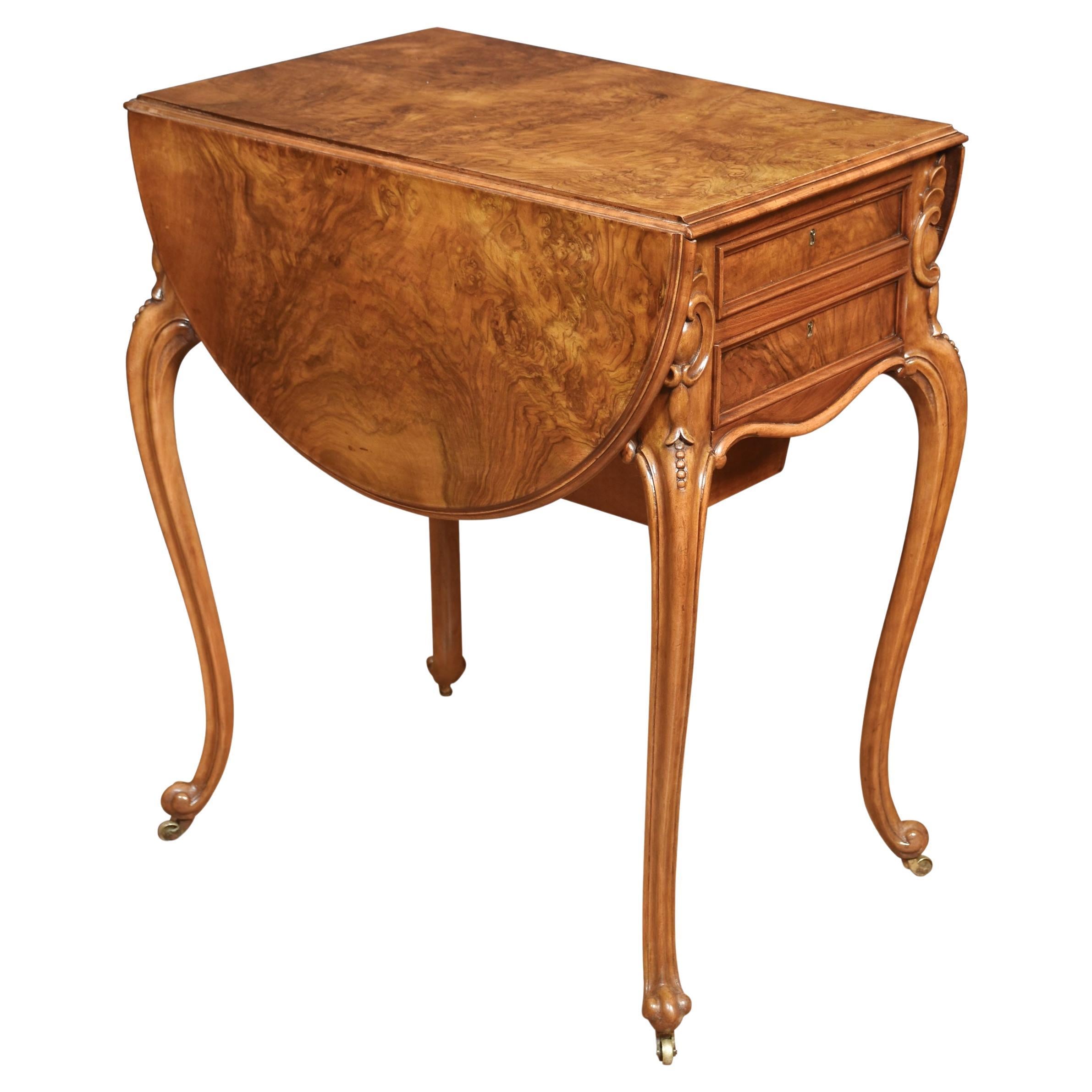 Victorian Walnut Work Table For Sale at 1stDibs | victorian work table