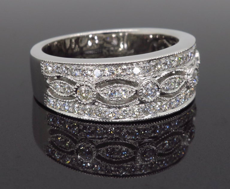 Filigree Diamond Band Ring at 1stDibs | filigree diamond wedding band
