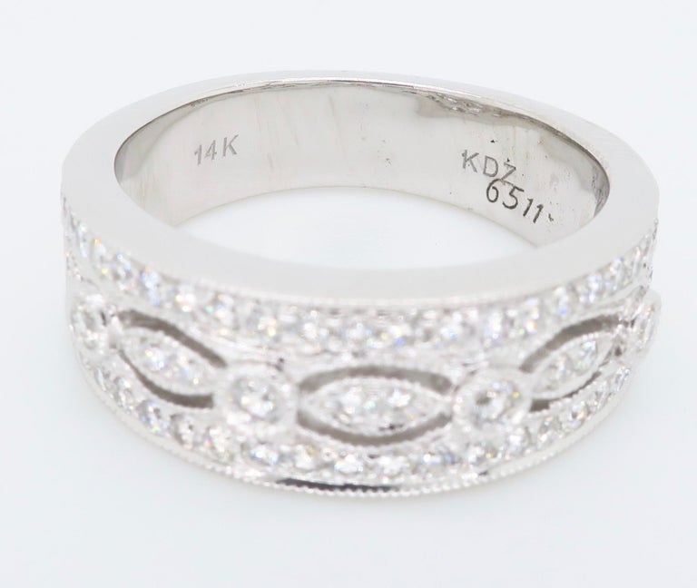 Filigree Diamond Band Ring at 1stDibs | filigree diamond wedding band