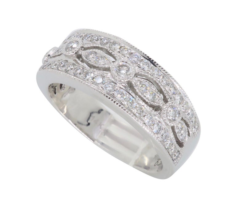 Filigree Diamond Band Ring at 1stDibs | filigree diamond wedding band