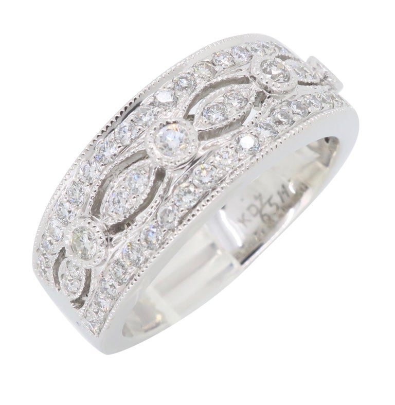 Filigree Diamond Band Ring at 1stDibs | filigree diamond wedding band