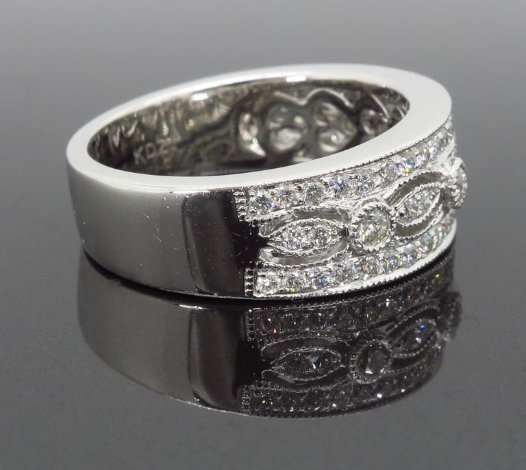 Filigree Diamond Band Ring at 1stDibs | filigree diamond wedding band