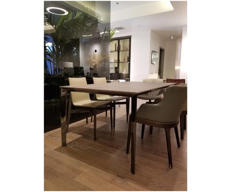 Filigree Extendable Dining Table Black Chrome by Molteni&C For Sale at ...
