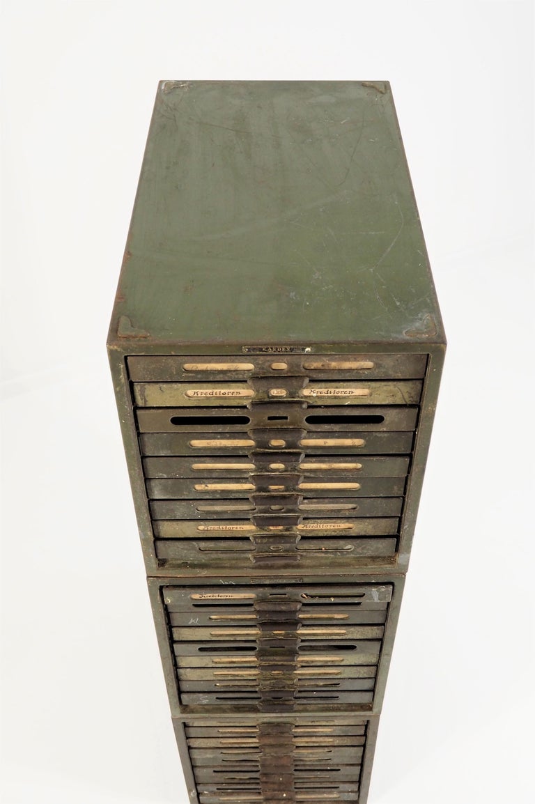 Filing Cabinet from Kardex, 1960s, Set of 3 at 1stDibs