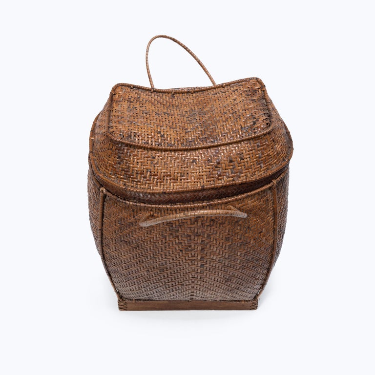 Filipino Woven Rattan Pack Basket at 1stDibs | filipino baskets, pack ...