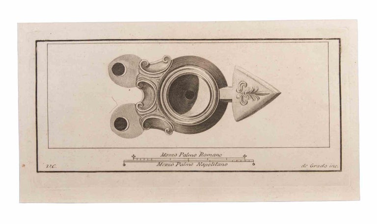 Filippo de Grado - Oil Lamp With Decoration - Etching by Filippo de ...