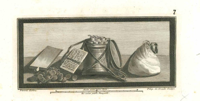 Filippo De Grado after Vanni - Ancient Roman Still Life - Etching by ...
