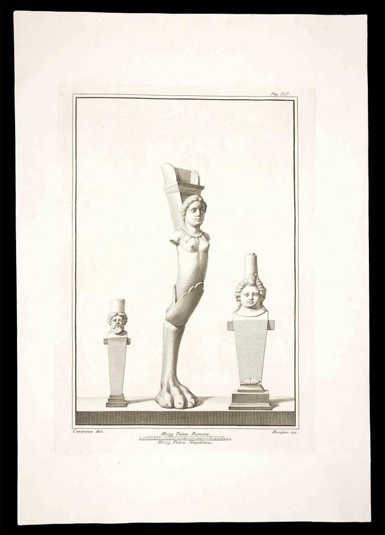 Filippo Morghen - Harpy, Ancient Roman Statue - Original Etching by ...