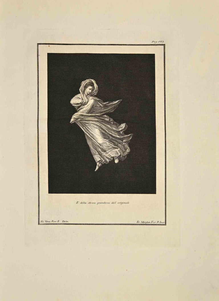 Filippo Morghen - Dancing Maenad - Etching by Filippo Morghen - 18th ...