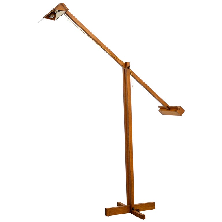 Filippo Panseca Wood Floor Lamp at 1stDibs