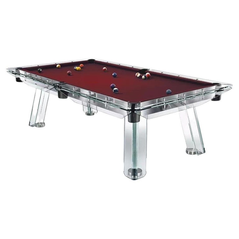 Crystal Pool Table Crystal Mirage Glass Dining Pool Table