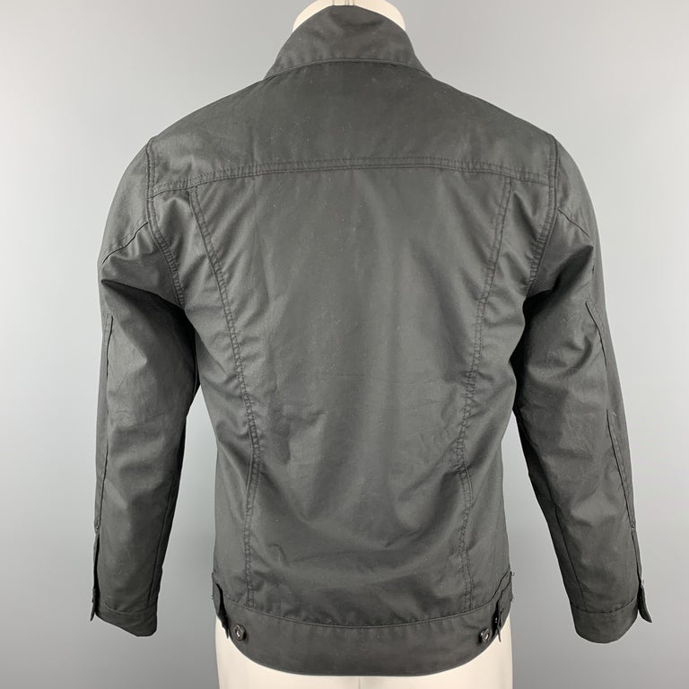 FILSON Size XS Black Coated Cotton Patch Pocket Button Up Trucker ...