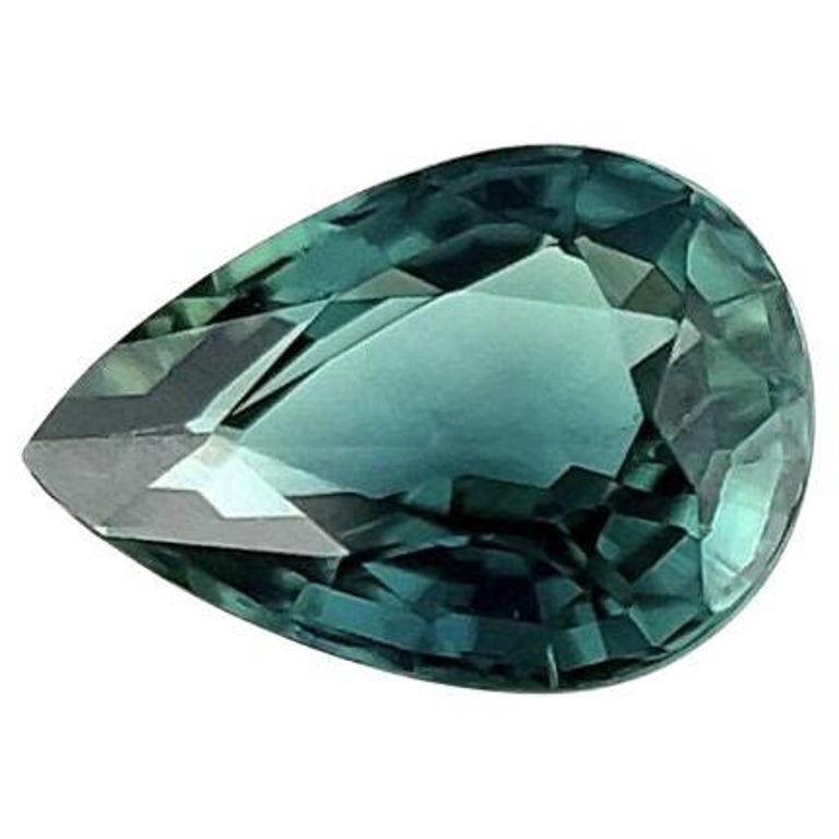 Fine 0.93ct Australian Green Blue Teal Sapphire Pear Teardrop Cut Gem ...