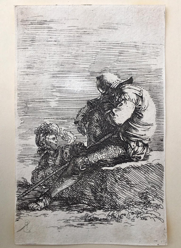Fine 17th Century Italian Etching by Salvator Rosa, 1615-1673 For Sale ...