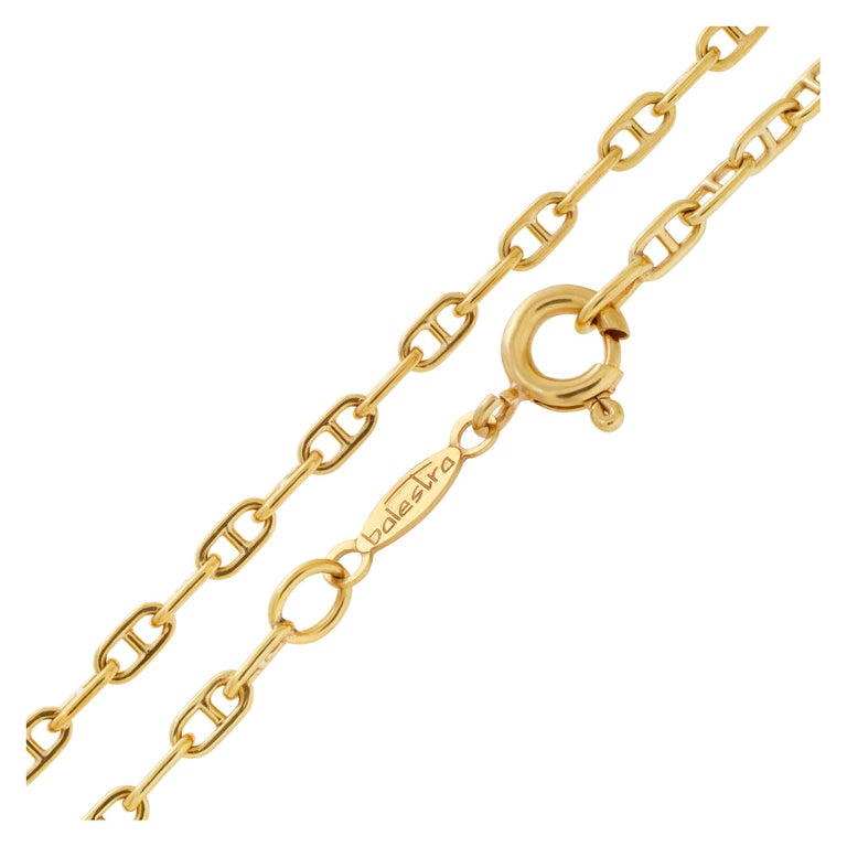Fine 18k yellow gold double sided chain For Sale at 1stDibs
