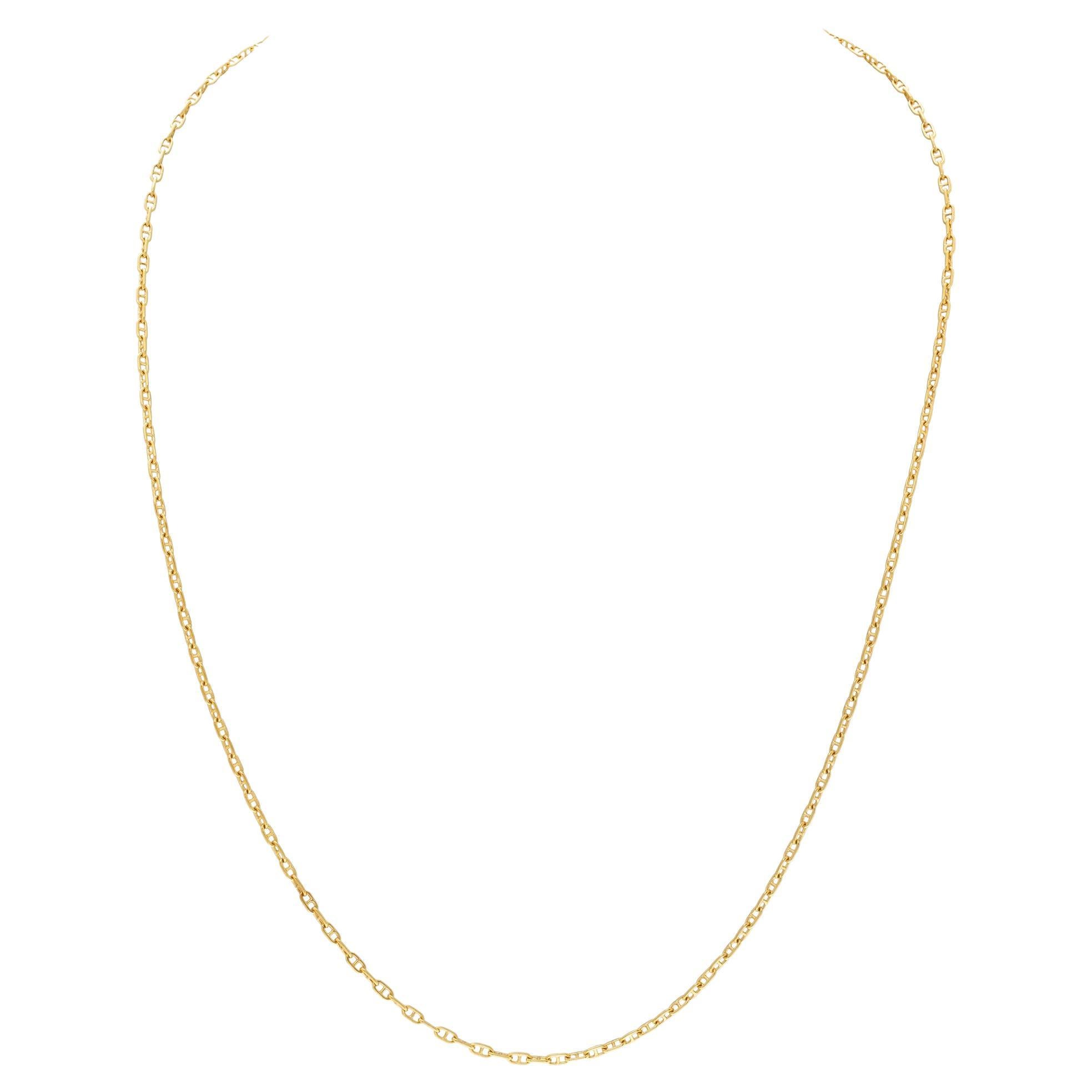 Fine 18k yellow gold double sided chain For Sale at 1stDibs