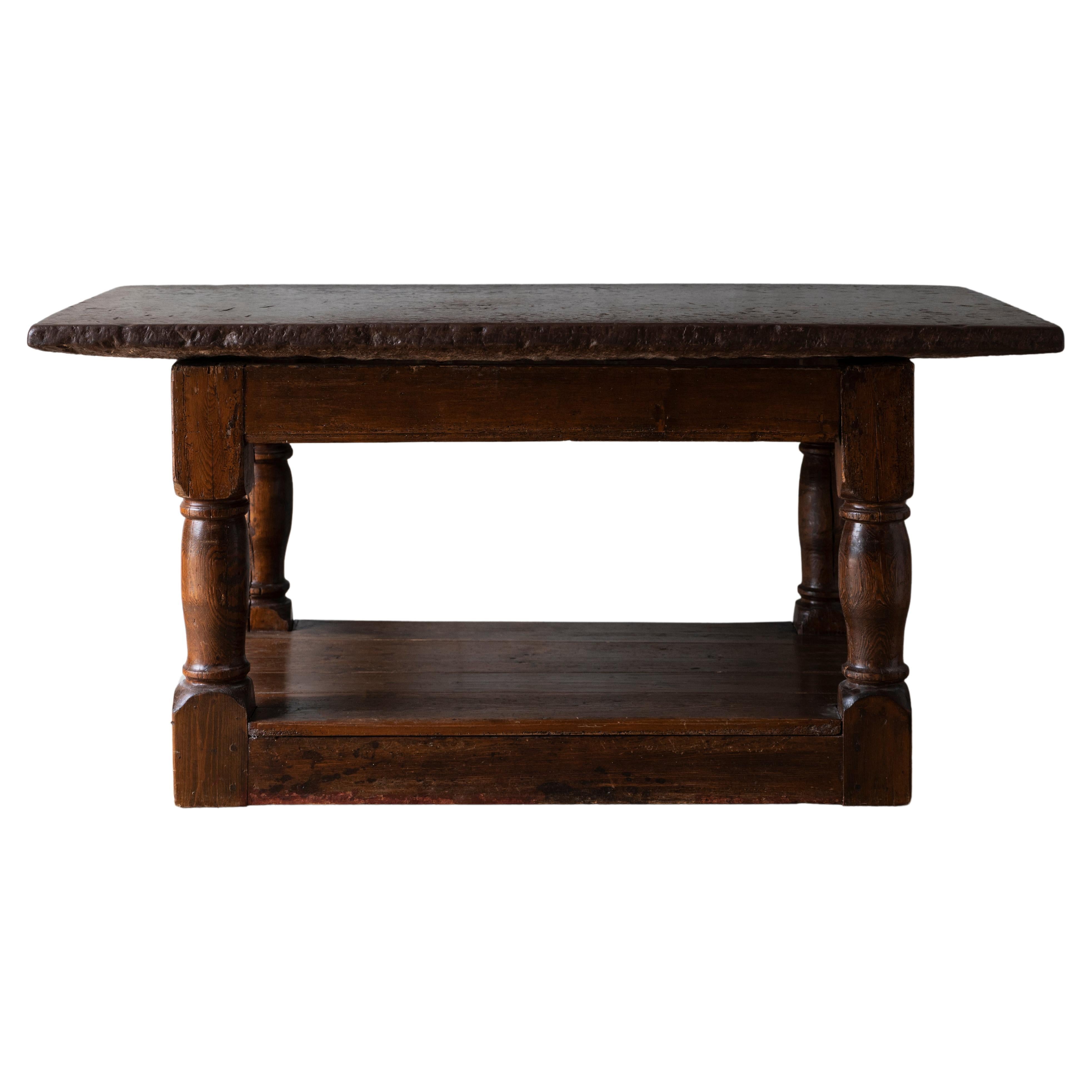 Fine 18th Century Swedish Baroque Stone Table For Sale at 1stDibs