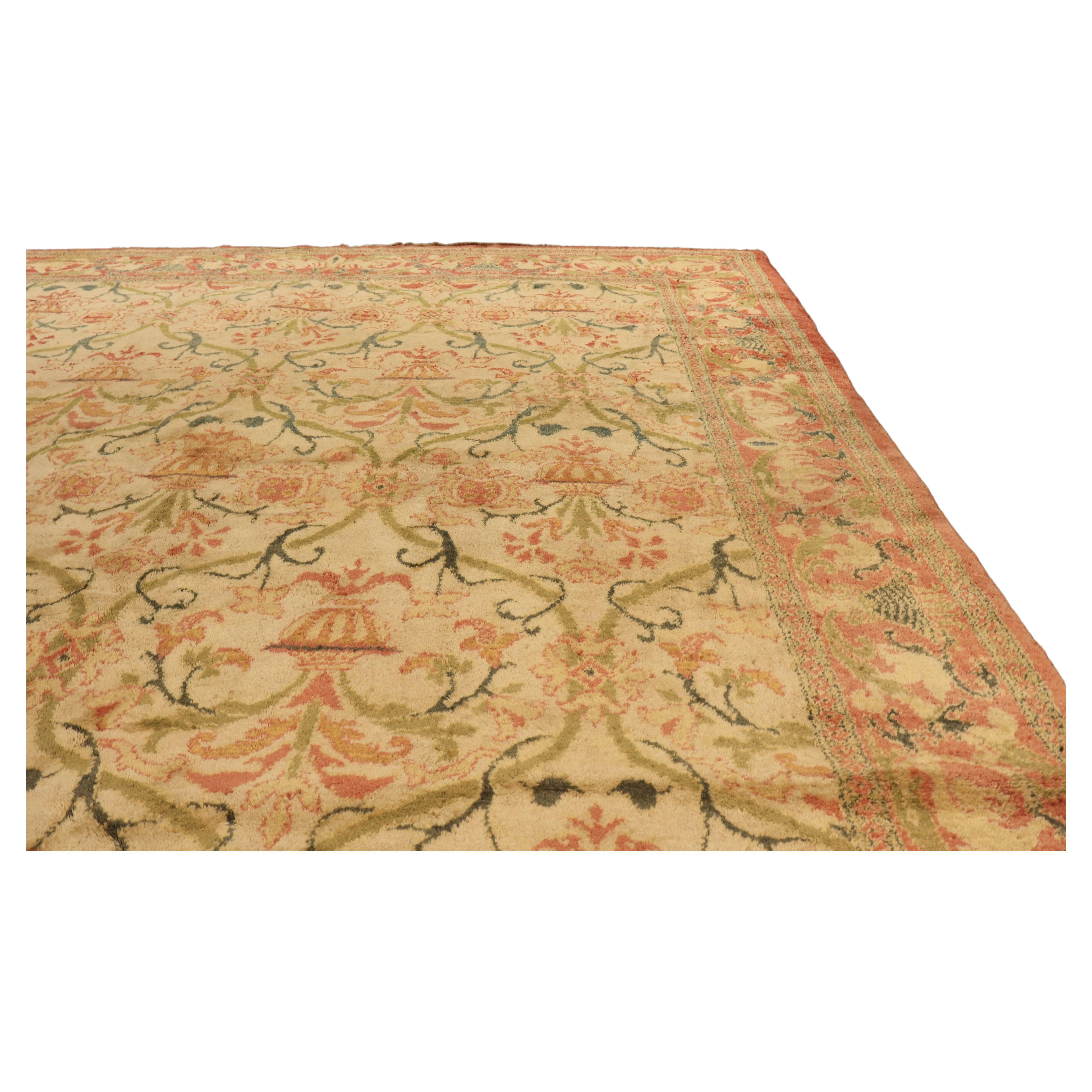 Exceptional Oversize Antique Spanish Cuenca Carpet For Sale at 1stDibs