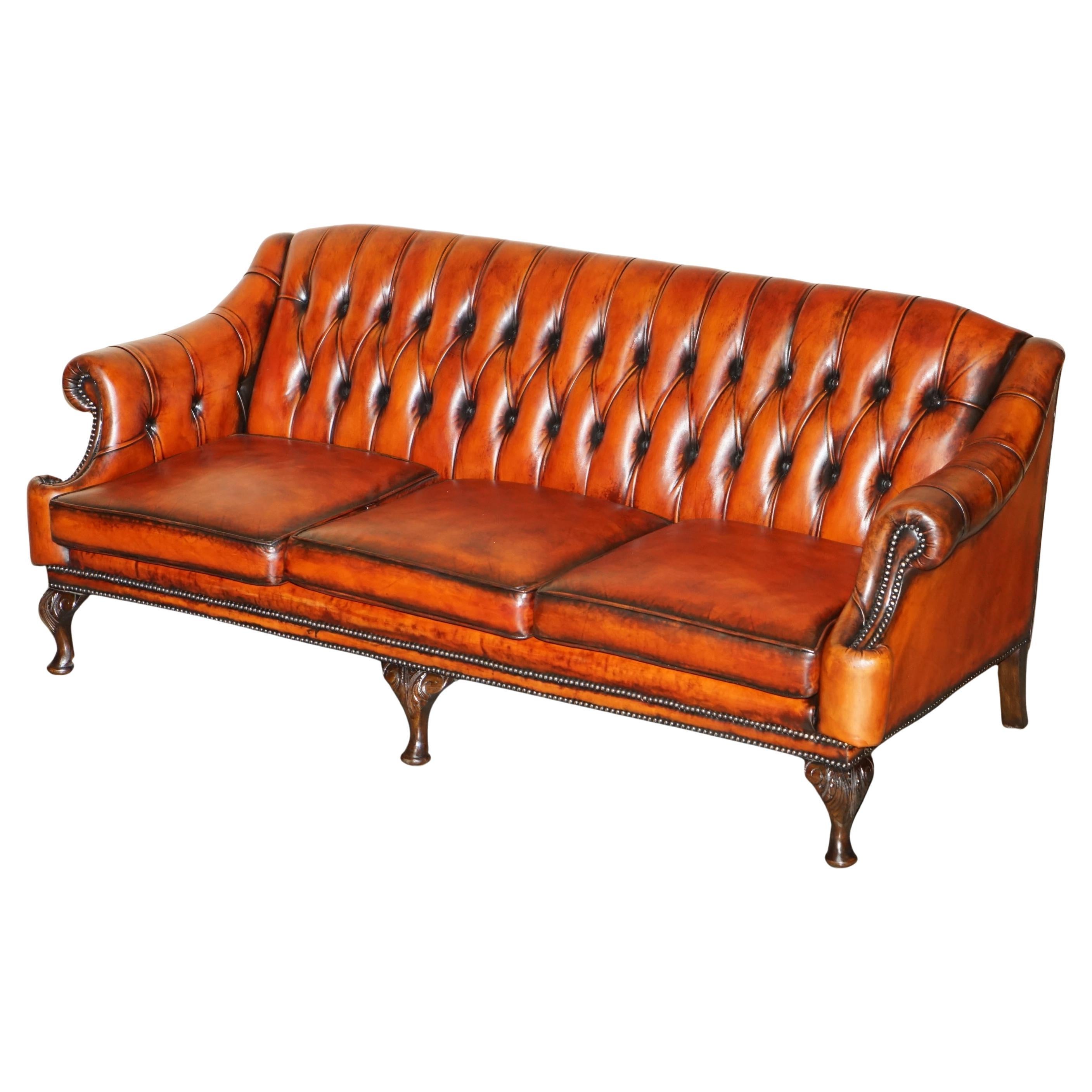 STUNNING 1960's BORDEAUX LEATHER RESTORED CHESTERFIELD CLUB ARMCHAIR ...