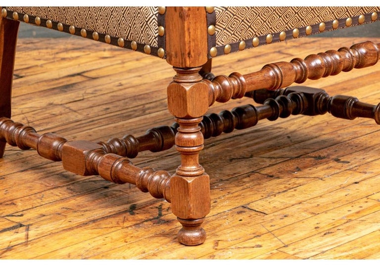 Fine 19th Century English Walnut Tall Back Hall Chair For Sale at 1stDibs