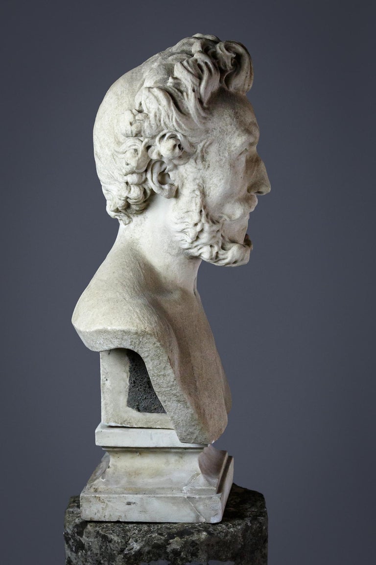Fine 19th Century Carved Marble Bust of a Gentleman For Sale at 1stDibs