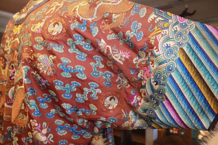 Fine 19th Century Imperial Chinese Dragon Robe For Sale at 1stDibs