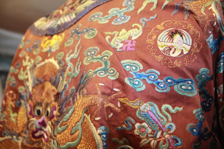 Fine 19th Century Imperial Chinese Dragon Robe For Sale at 1stDibs