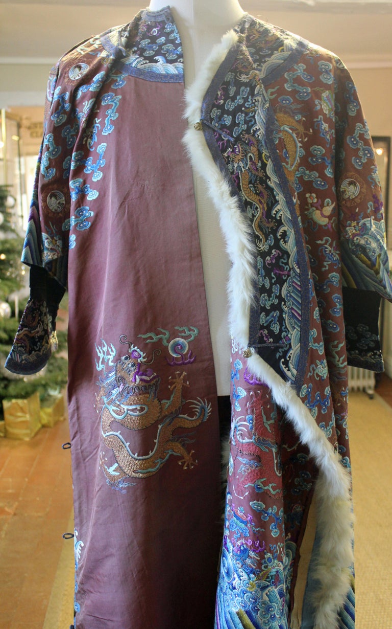 Fine 19th Century Imperial Chinese Dragon Robe For Sale at 1stDibs