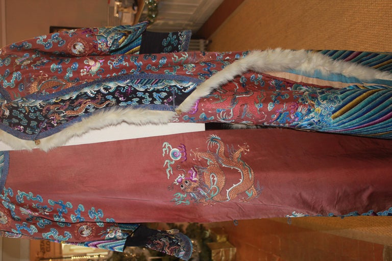 Fine 19th Century Imperial Chinese Dragon Robe For Sale at 1stDibs