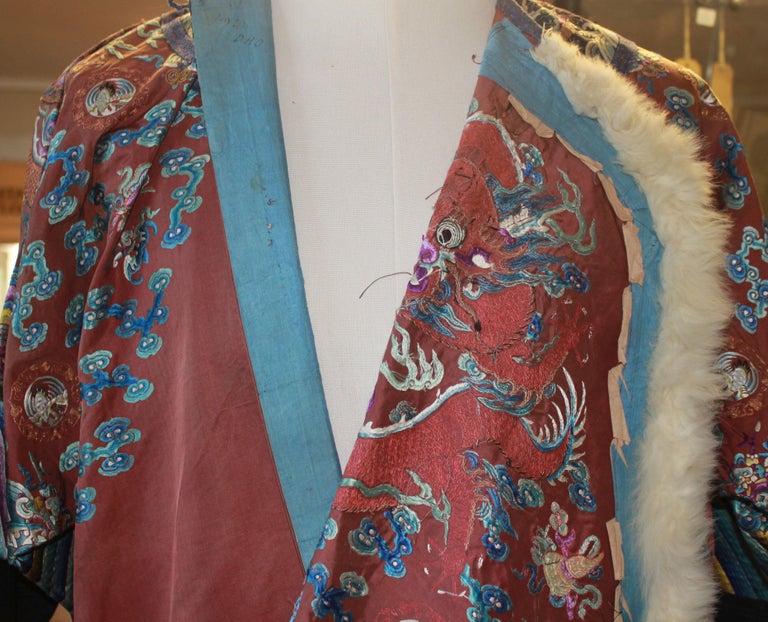 Fine 19th Century Imperial Chinese Dragon Robe For Sale at 1stDibs