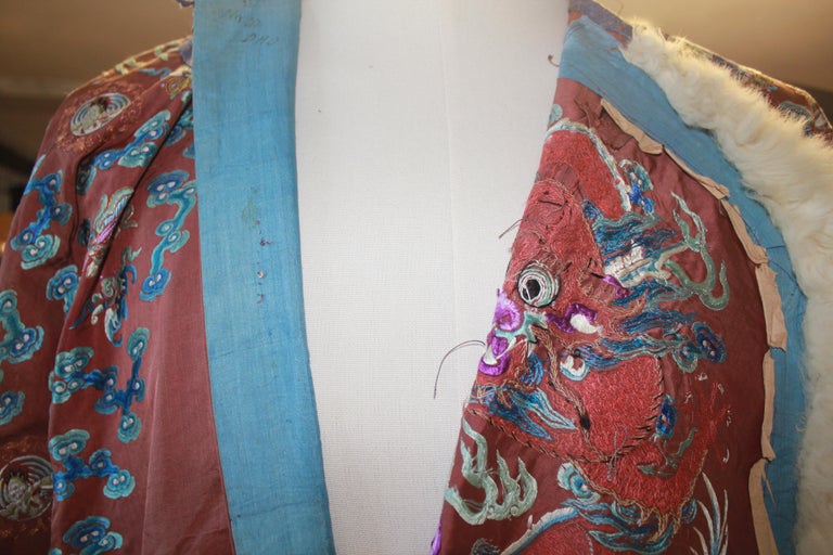 Fine 19th Century Imperial Chinese Dragon Robe For Sale at 1stDibs