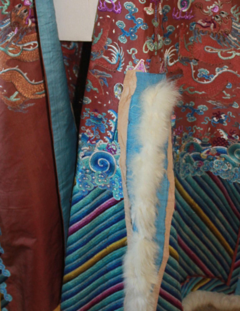 Fine 19th Century Imperial Chinese Dragon Robe For Sale at 1stDibs