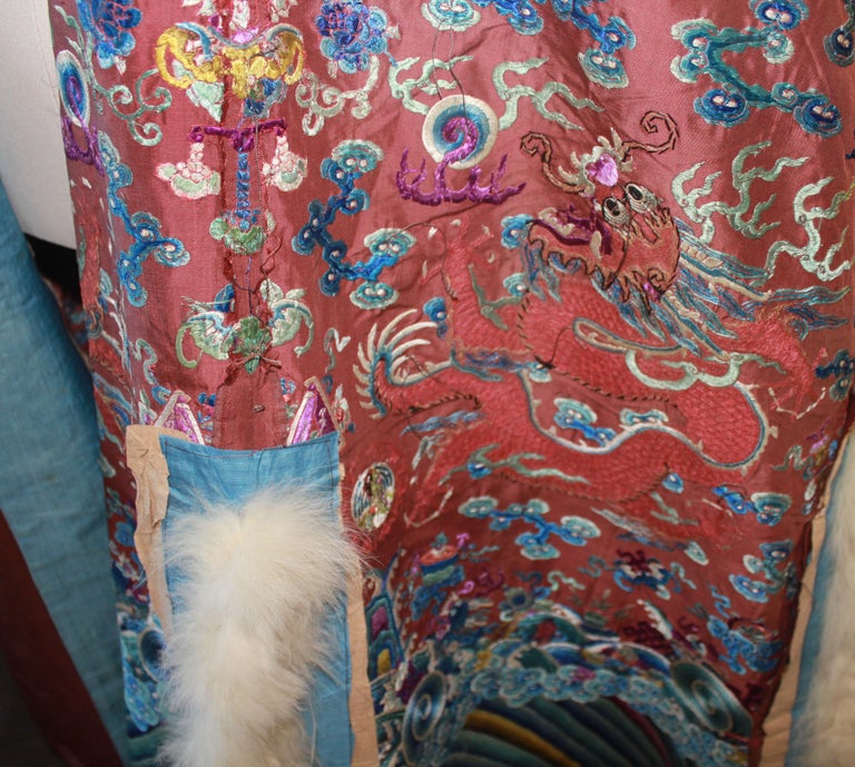 Fine 19th Century Imperial Chinese Dragon Robe For Sale at 1stDibs