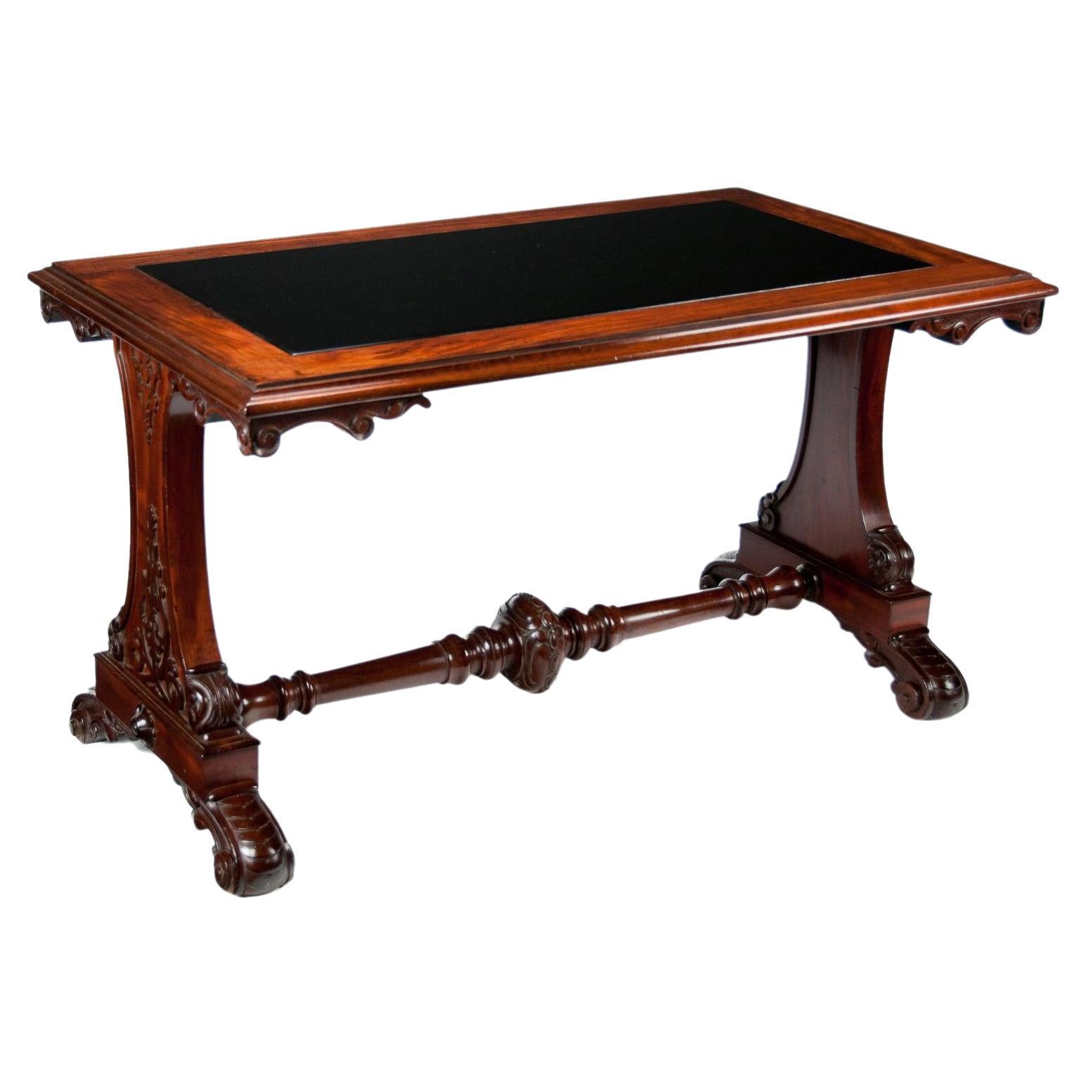 Black Lacquered Centre Table with Attractive Marble Inset For Sale at ...