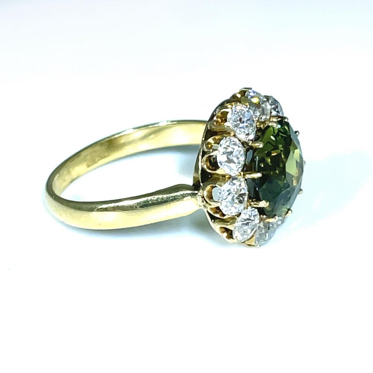 Fine Alexandrite and Diamond Cluster Ring, ca. 1890s at 1stDibs