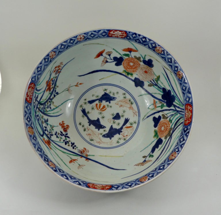 Fine and Large Imari Bowl Decorated with Fish, circa 1680, Genroku ...