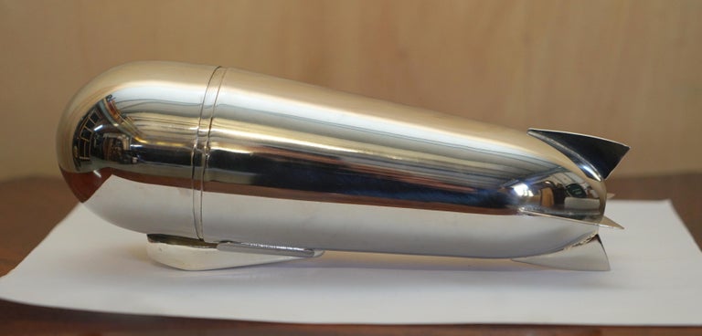 Fine Antique 1960 Art Deco Style EPNS Silver Hallmarked Zeppelin ...