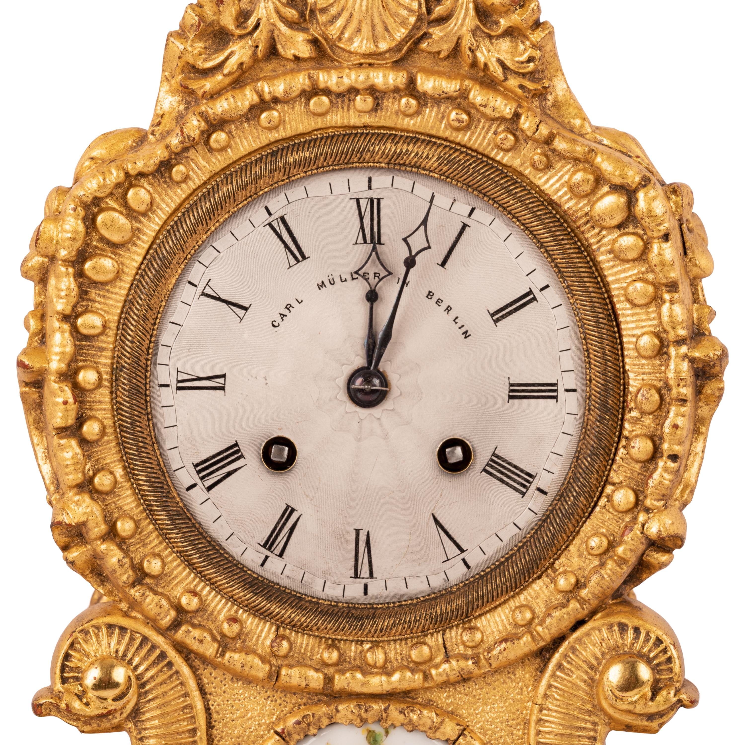 Fine Antique 19th Century French Rococo Gilded 8 Day Clock Sevres ...