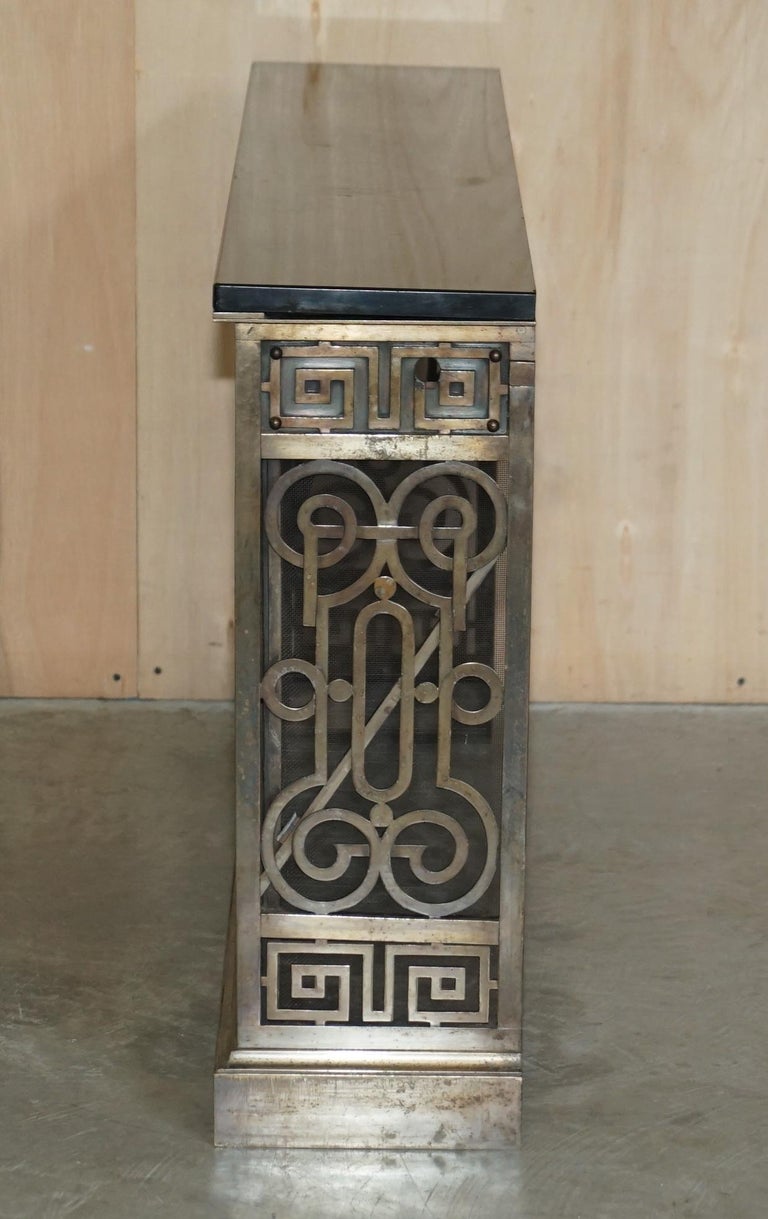 Fine Antique circa 1880 Solid Gilt Bronze and Marble Radiator Cover ...