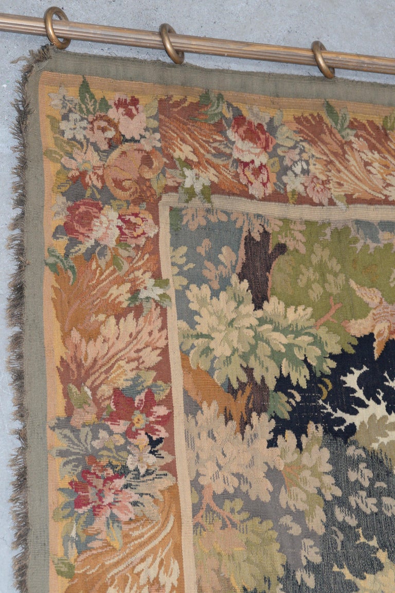 Fine Antique European Tapestry Depicting a Country Scene with Dogs at ...