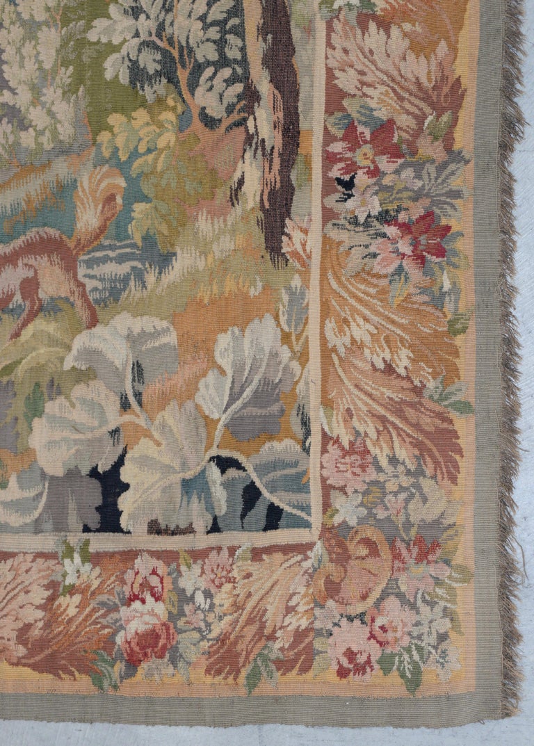 Fine Antique European Tapestry Depicting a Country Scene with Dogs at ...