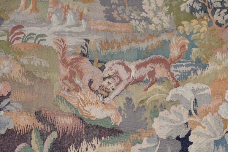 Fine Antique European Tapestry Depicting a Country Scene with Dogs at ...