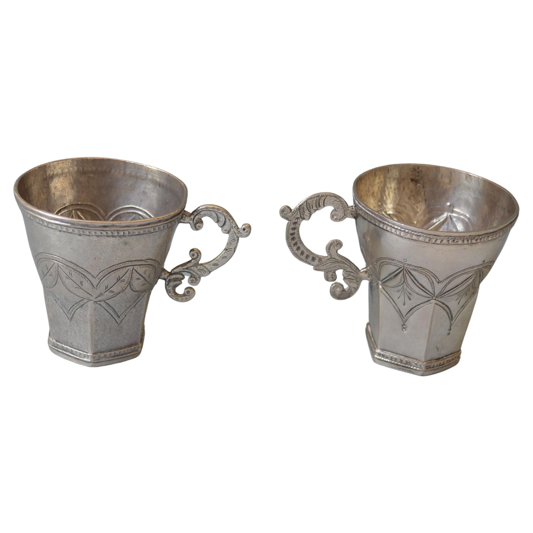 Fine Antique Fine South American Colonial Silver Cups For Sale at 1stDibs