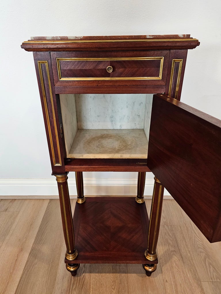 Fine Antique French Louis XVI Style Mahogany Nightstand Table For Sale ...