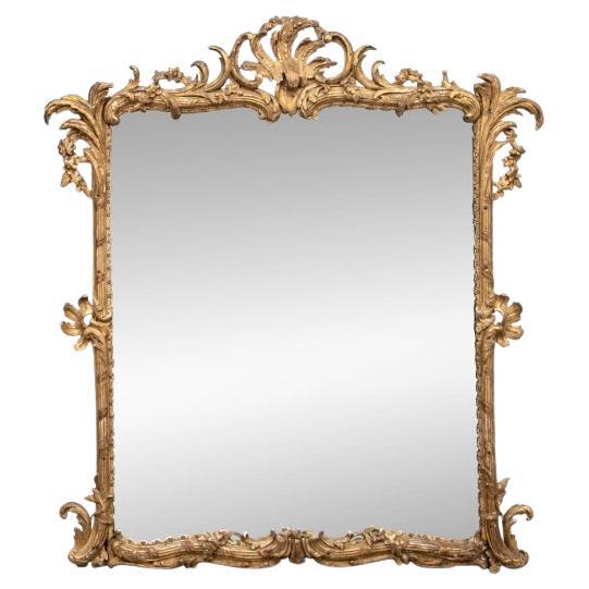 Fine Antique Gilt Rococo Style Mirror For Sale at 1stDibs
