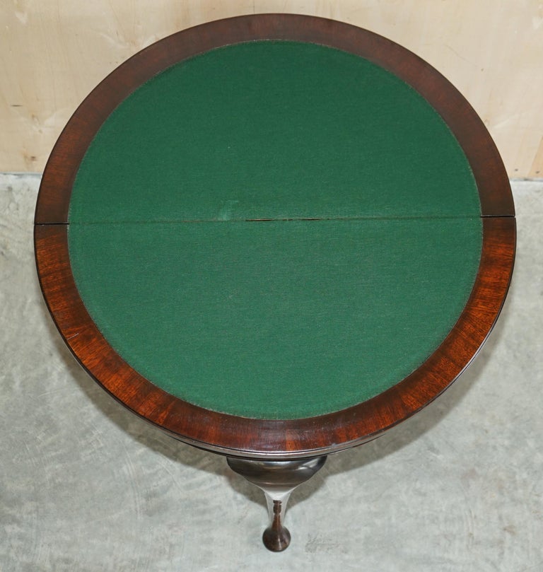 Fine Antique Hardwood circa 1880 Console Games Demi Lune Card Table ...