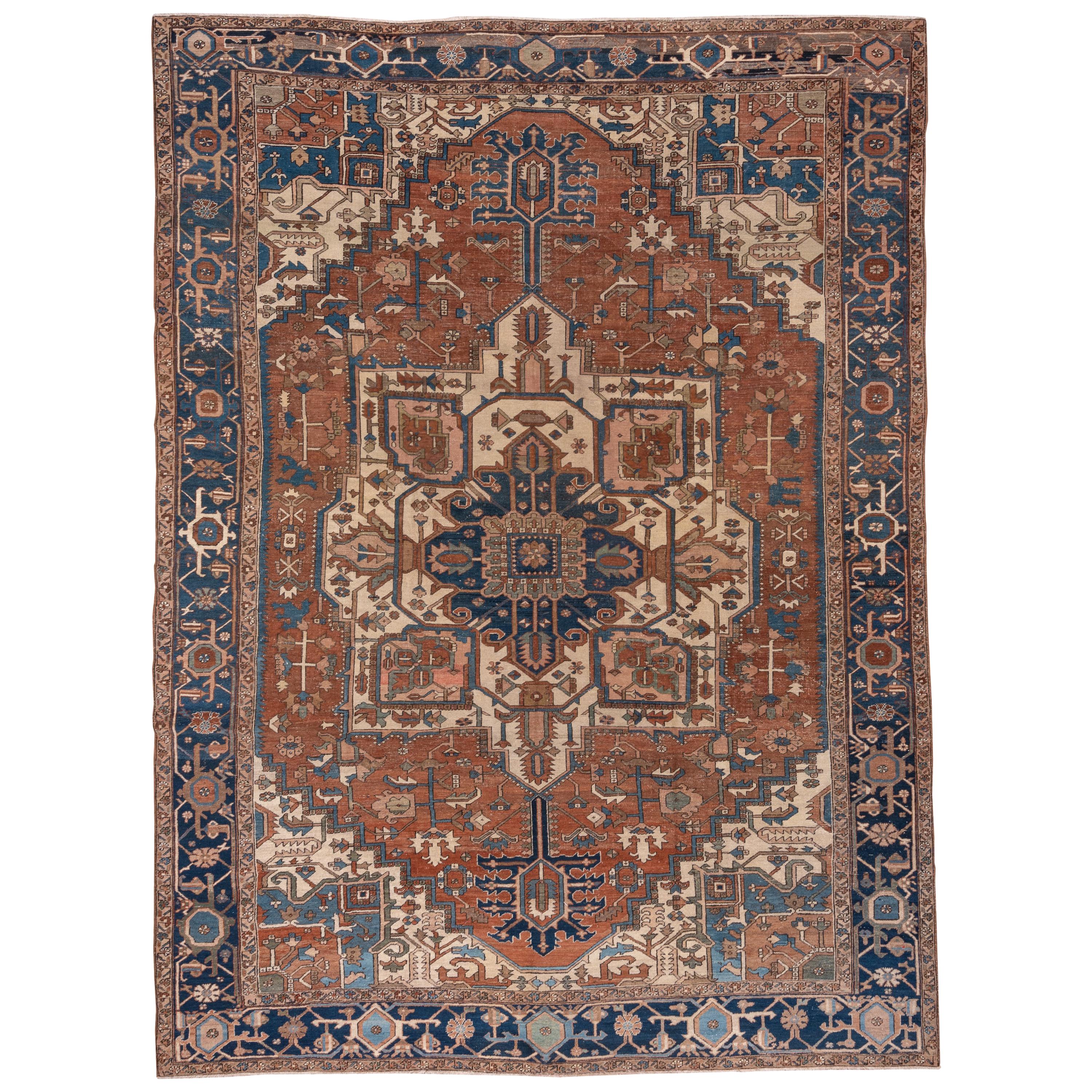 Fine Authentic Persian Antique Heriz Serapi Carpet Rug, circa 1910 at ...