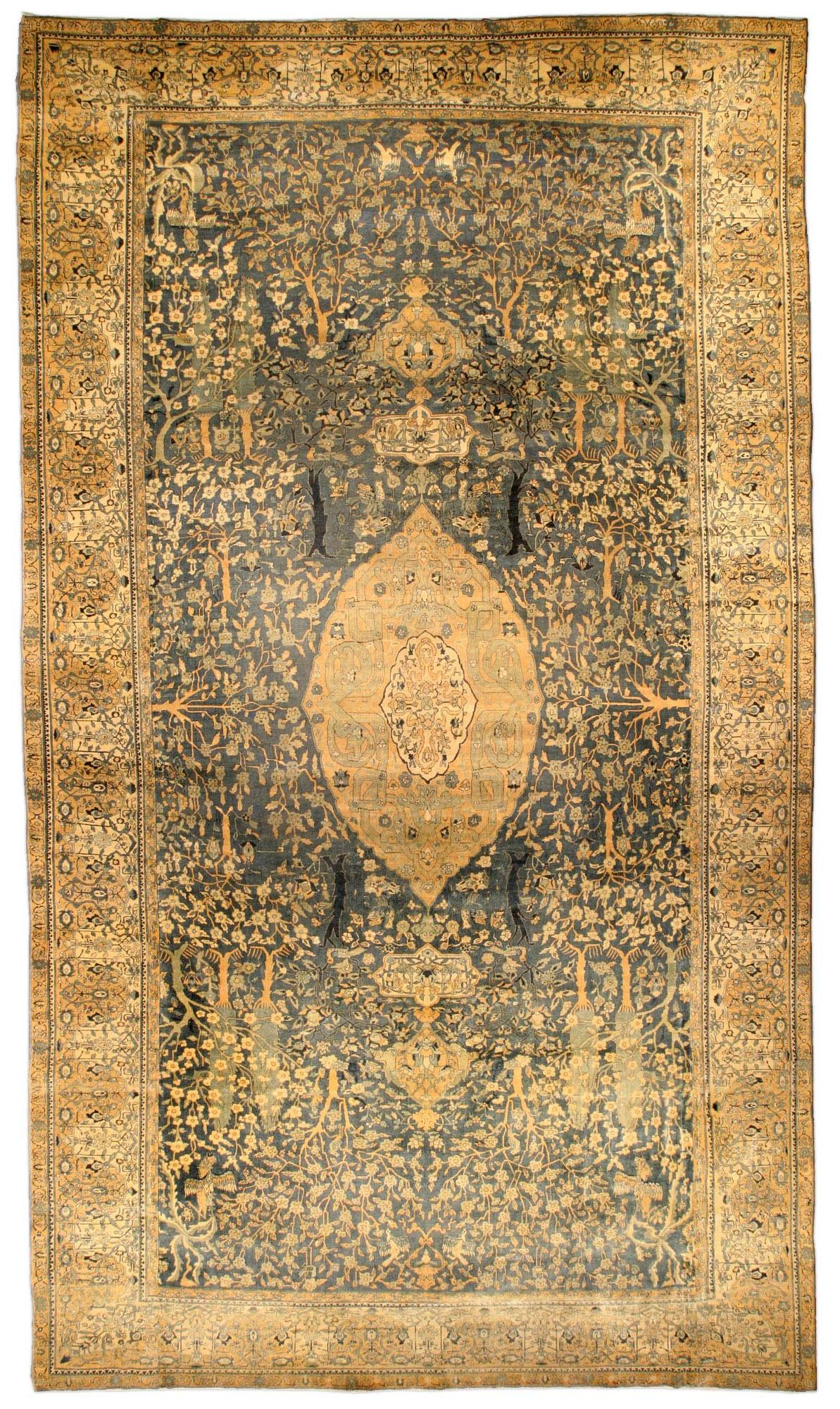 Doris Leslie Blau Collection Antique Indian Bold Handmade Wool Rug For ...