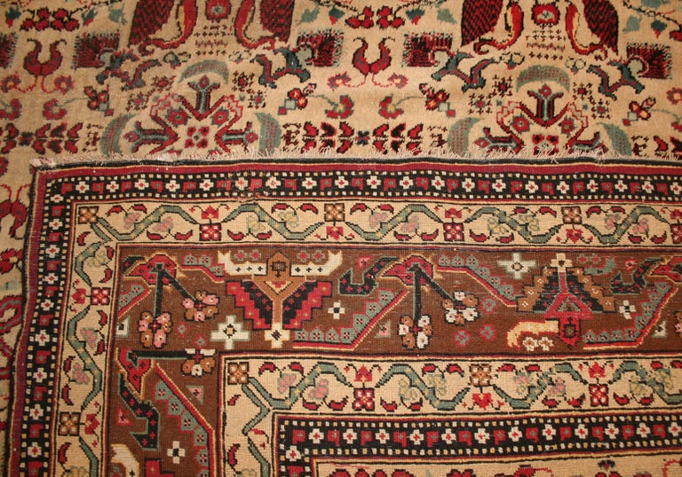 Fine Antique Indian Ivory Agra Rug For Sale at 1stDibs